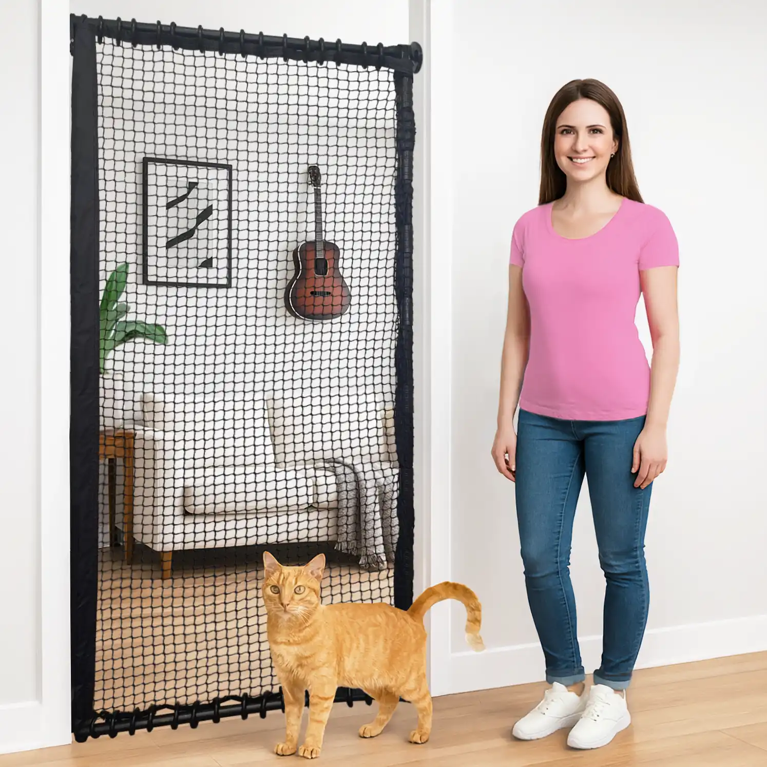 Cat gate extra tall 72", Extra Tall Pet Gate, Cat Screen Door, Cat ...